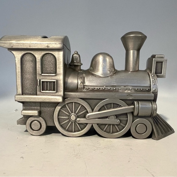 Other | Vintage Pewter Train Engine Bank 6 Wide Silver Color | Poshmark